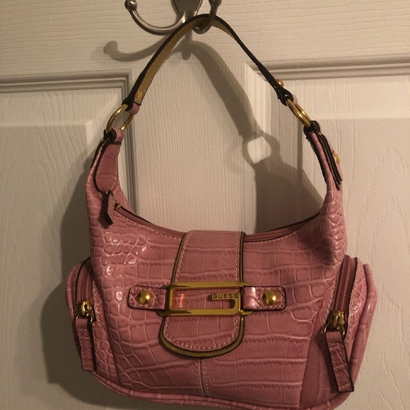Guess | Bags | Guess Pink Shoulder Bag Snake Skin | Poshmark